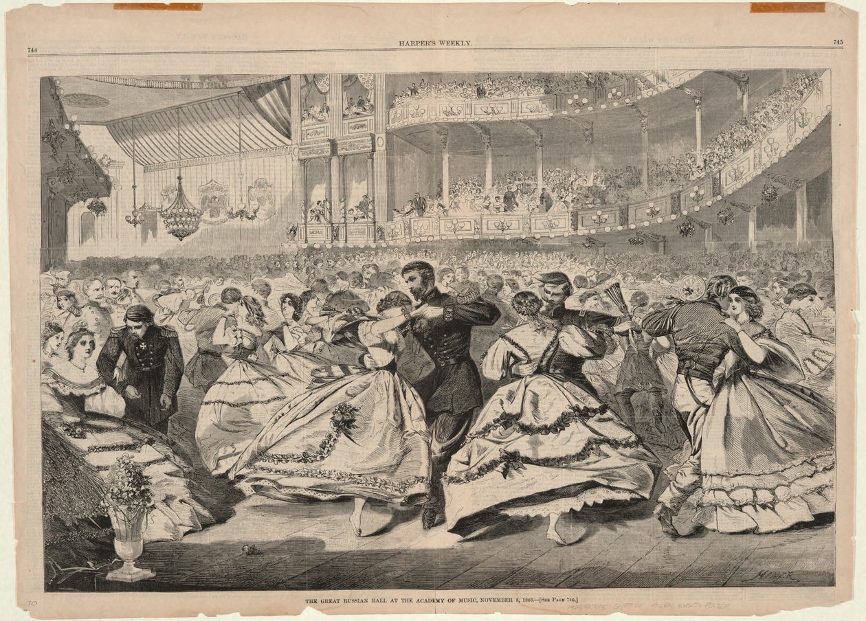 The Great Russian Ball at the Academy of Music, November 5, 1863, from ...