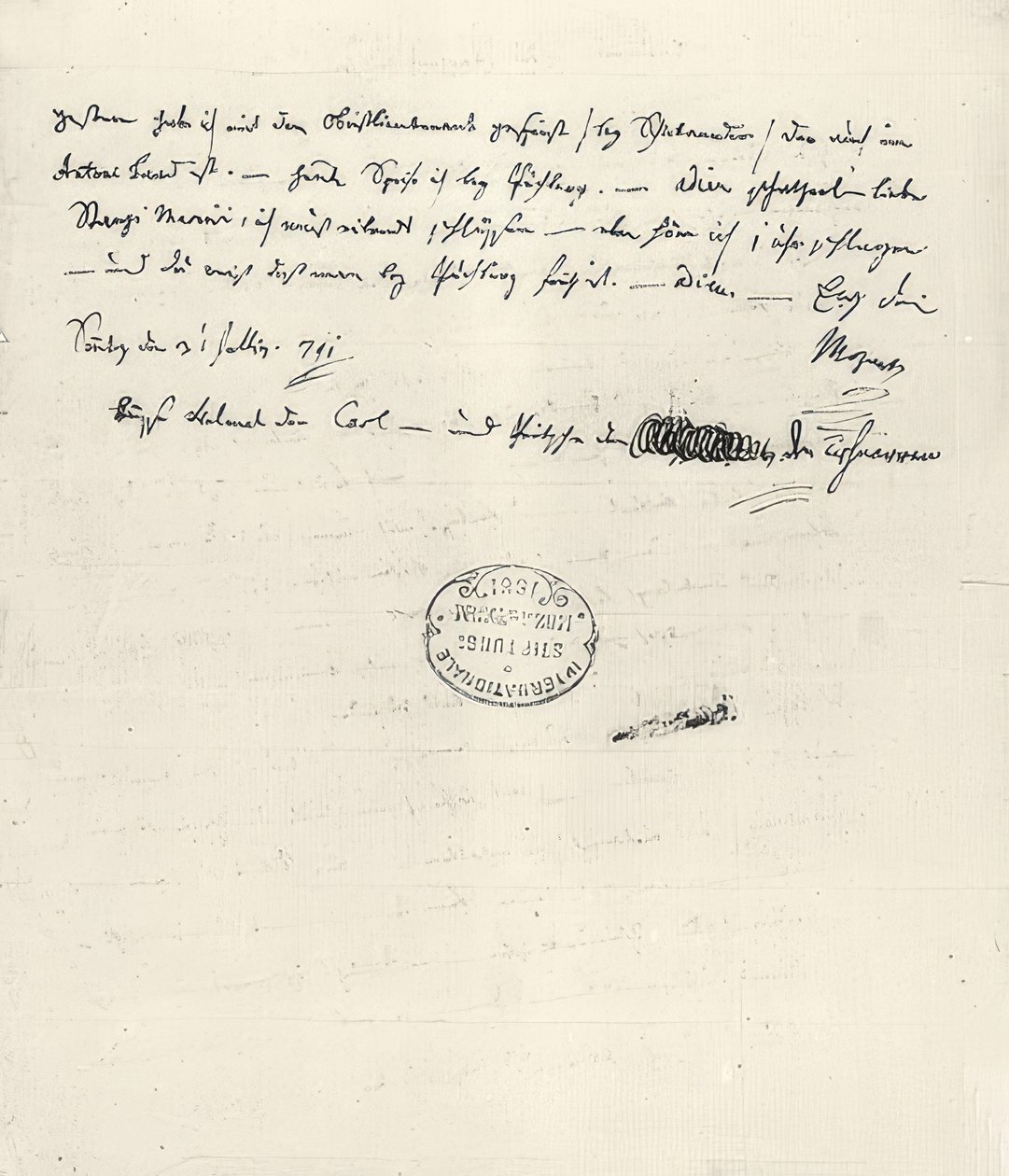 Wolfgang Amadeus Mozart (1756-1791) Austrian Composer. Autograph Letter ...