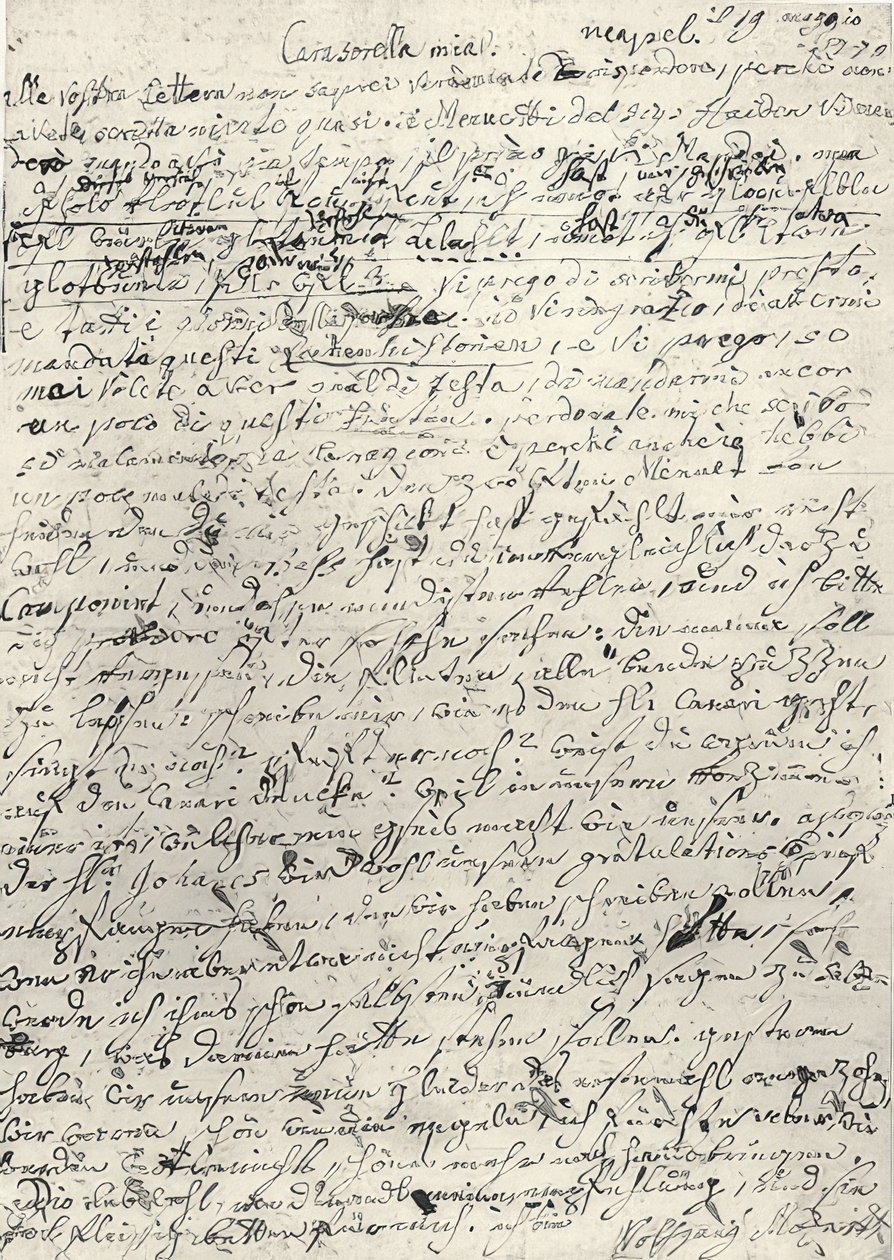 Wolfgang Amadeus Mozart (1756-1791) Austrian Composer. Autograph Letter ...