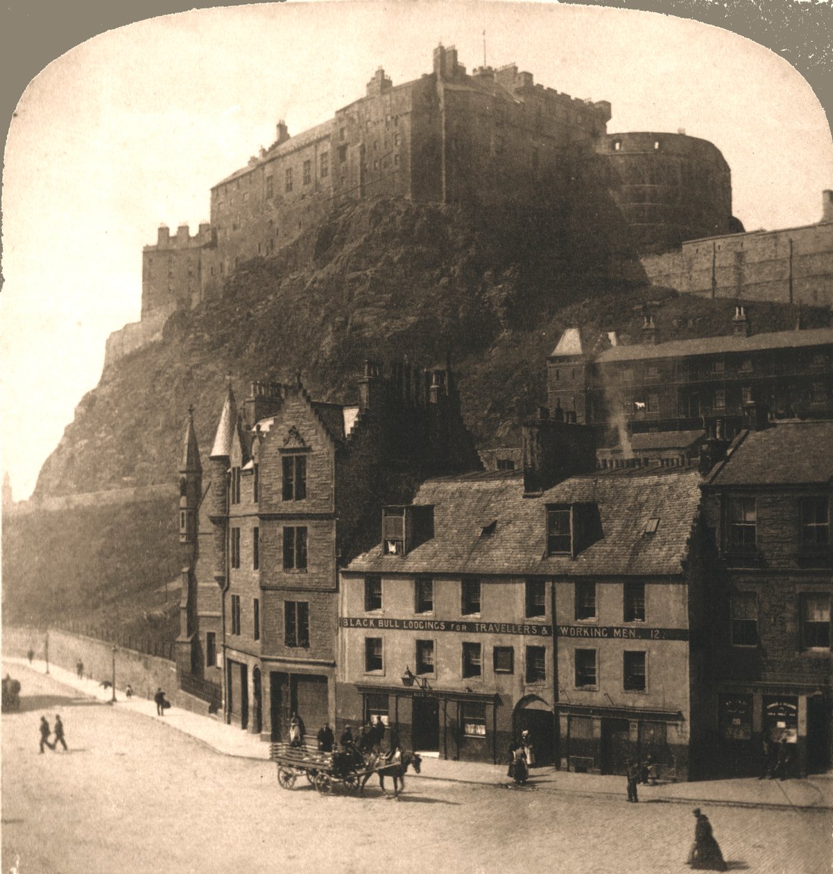 Edinburgh Castle from Grasmarket, Scotland