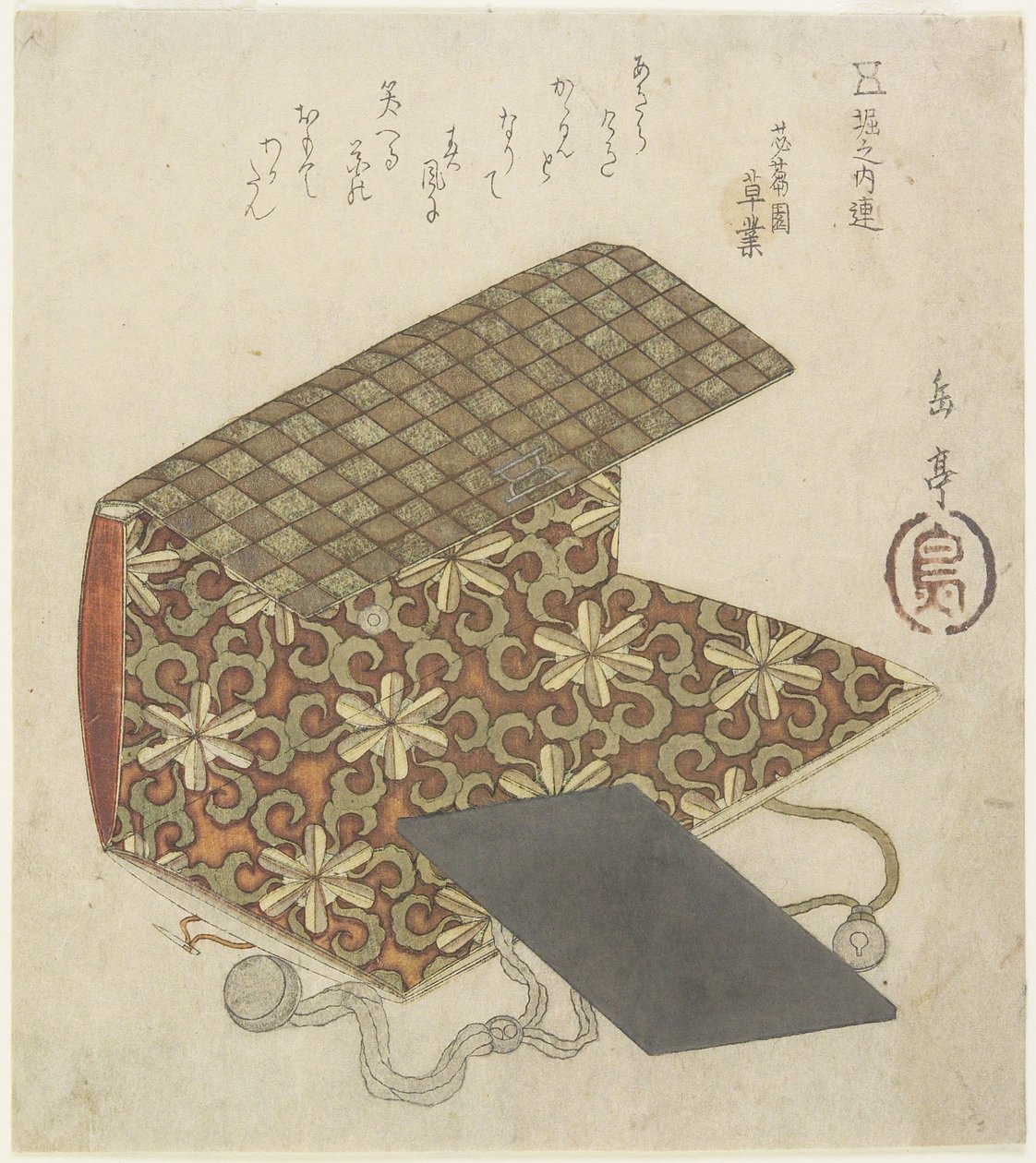 Patterned Folder for Horinouchi Circle by Yashima Gakutei