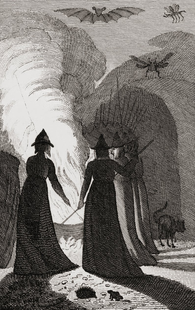 A Coven of Witches around a Cauldron by