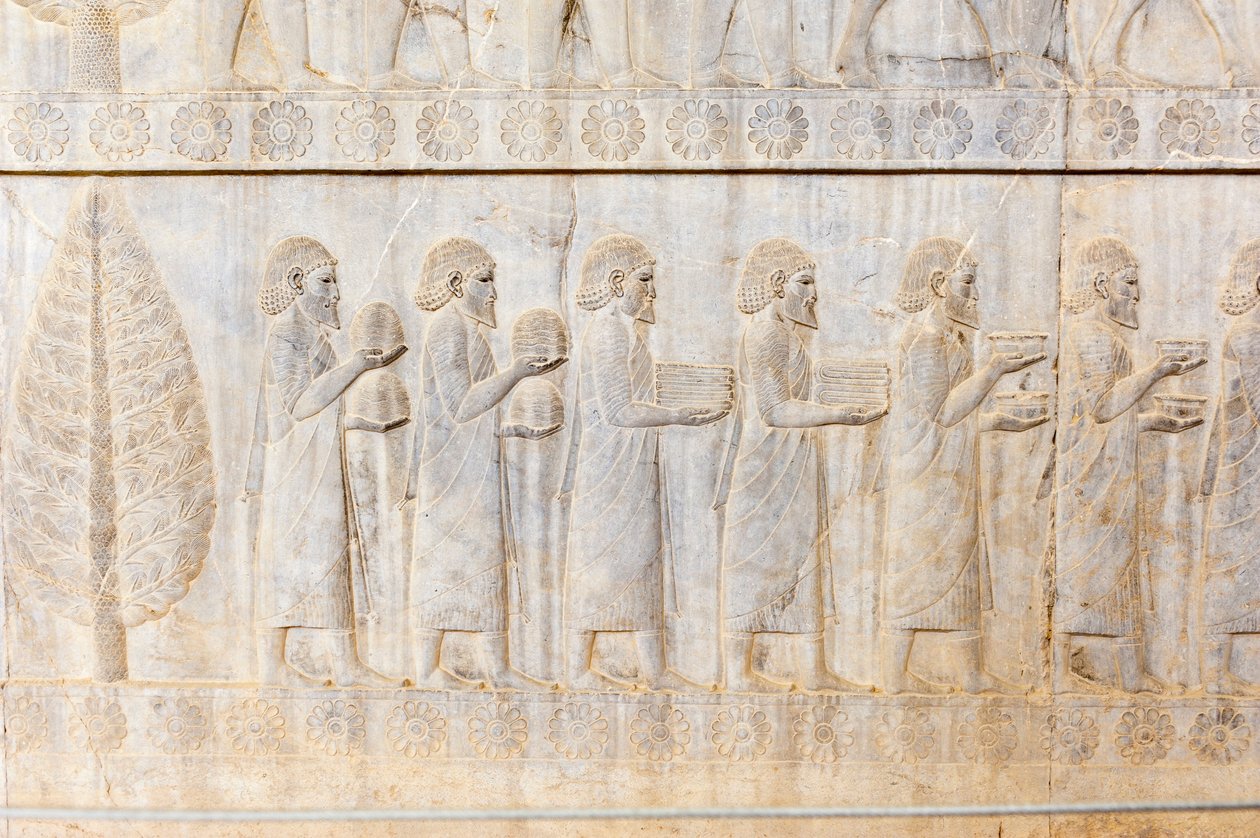 Ancient Relief of the Achaemenids; Delegation of the Ionians; Apadana ...