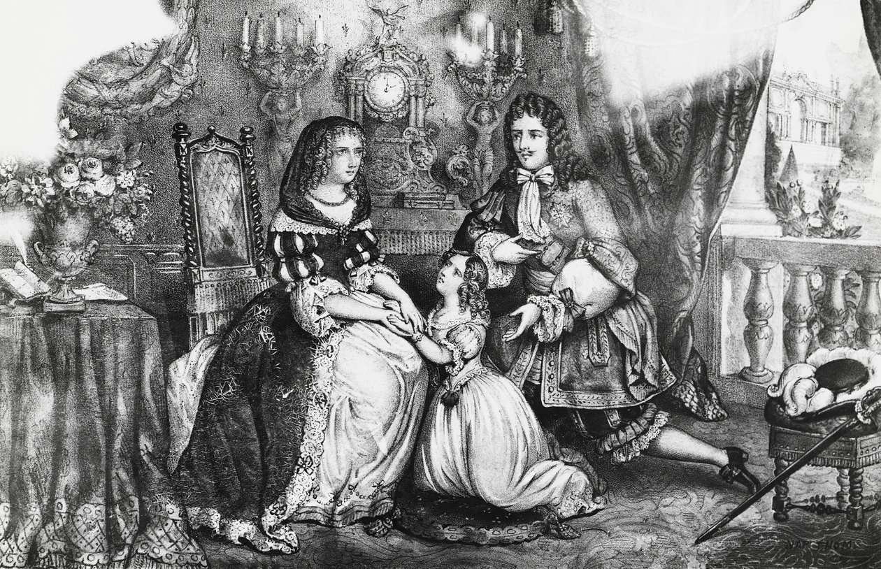King Louis XIV and his daughter begging the Duchess Louise de La ...