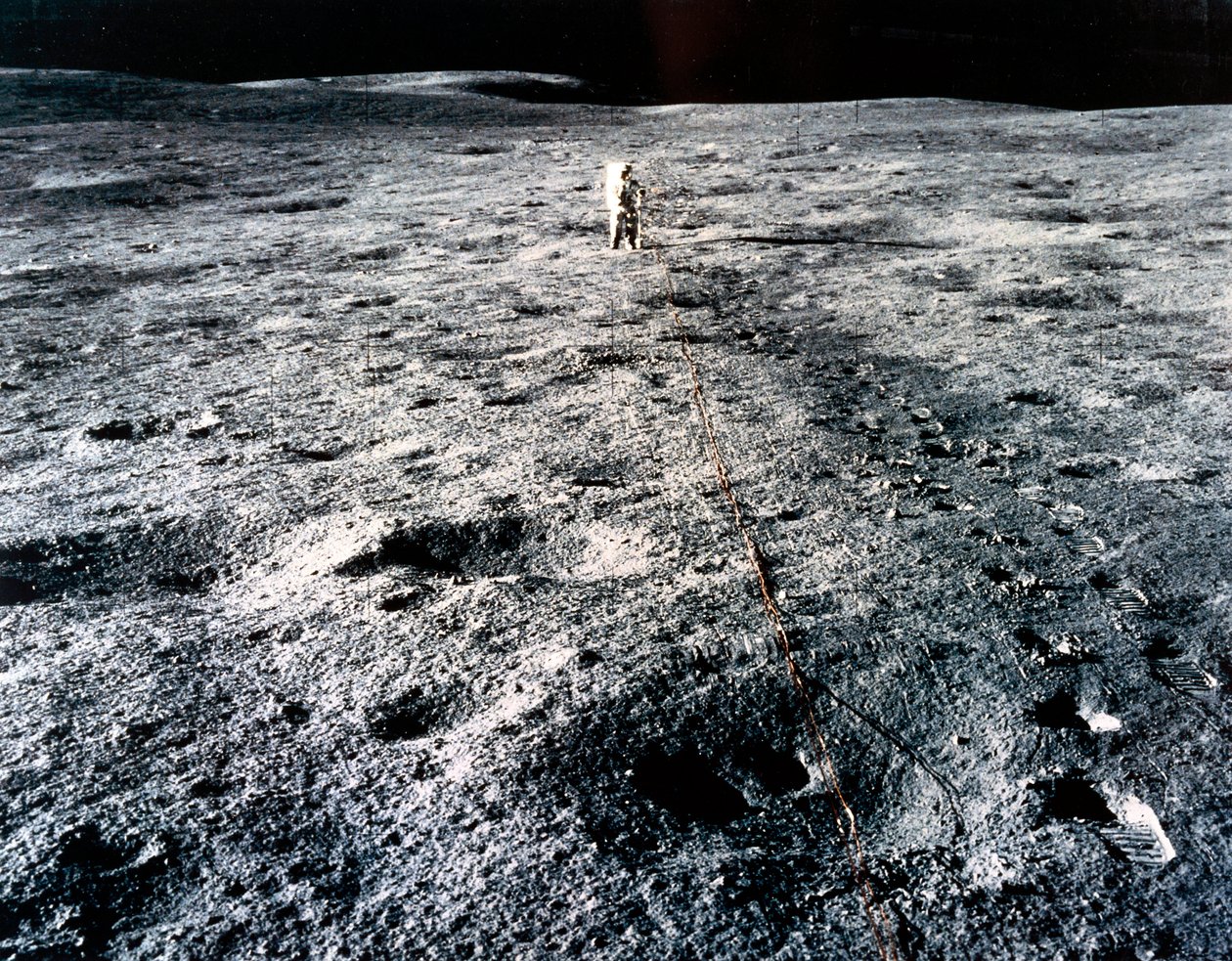 Apollo 14 Astronaut Edgar Mitchell on the Moon