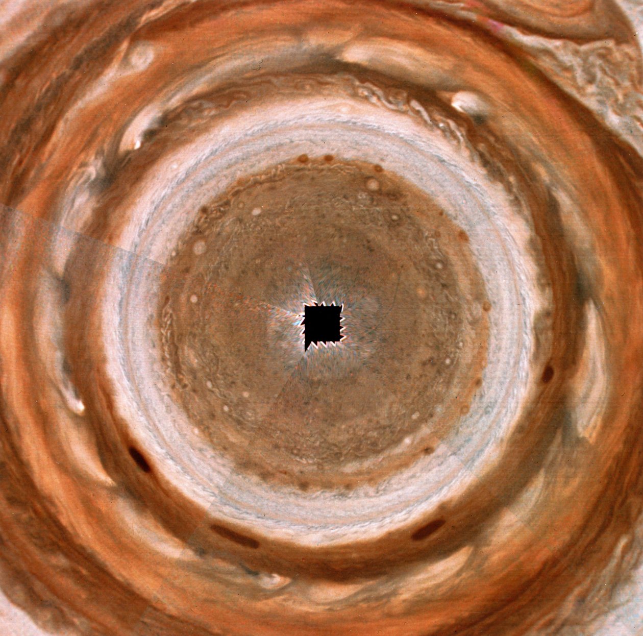 View Over the North Pole of Jupiter