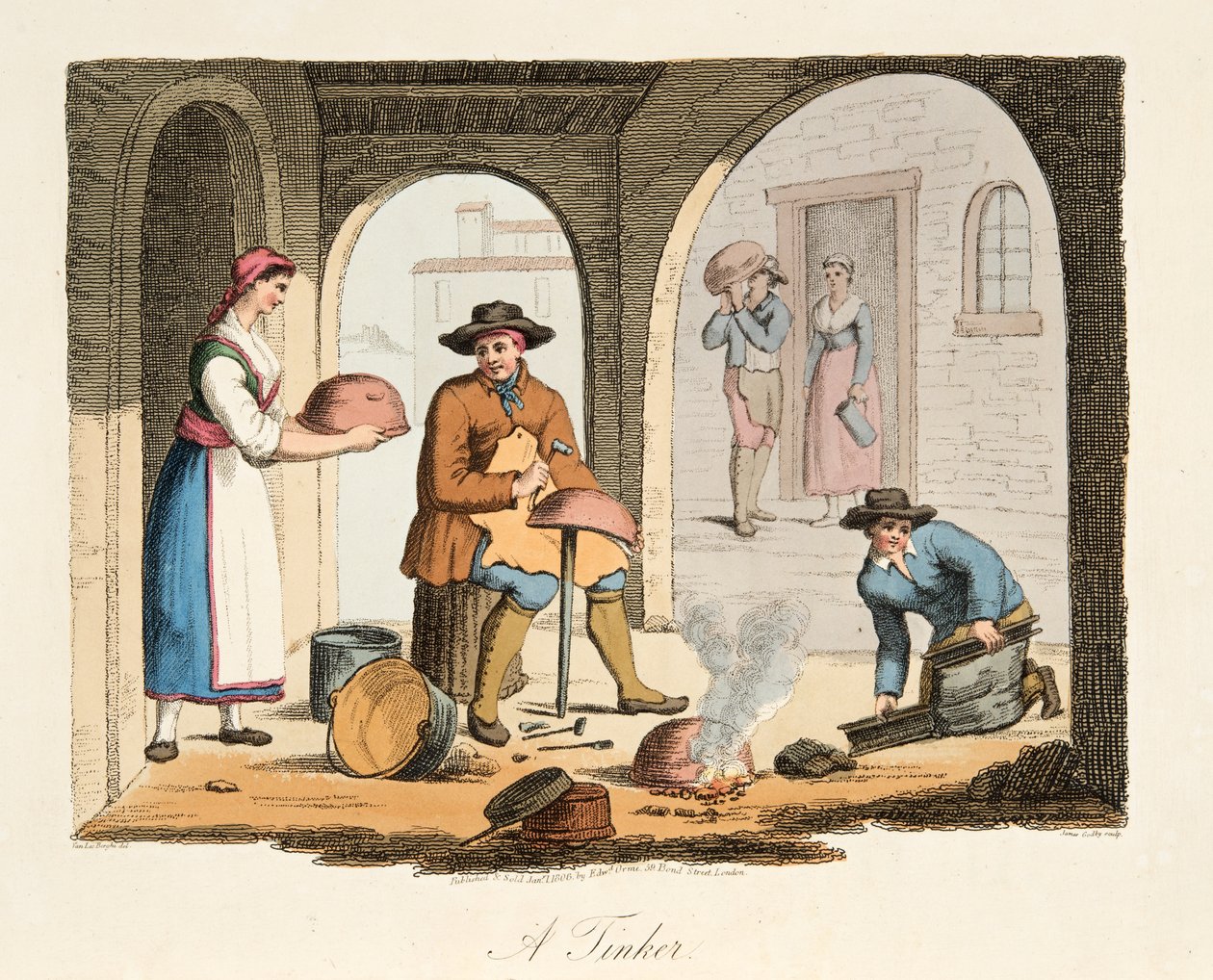 A Travelling Tinker, from Italian Scenery, representing the Manners ...