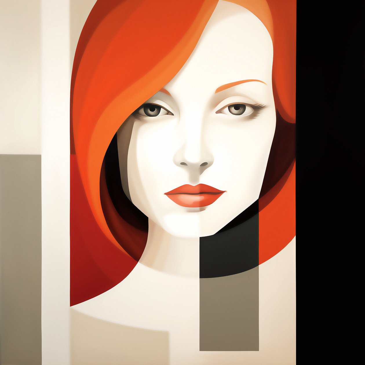Abstract Minimalist Contemporary Girl Portrait