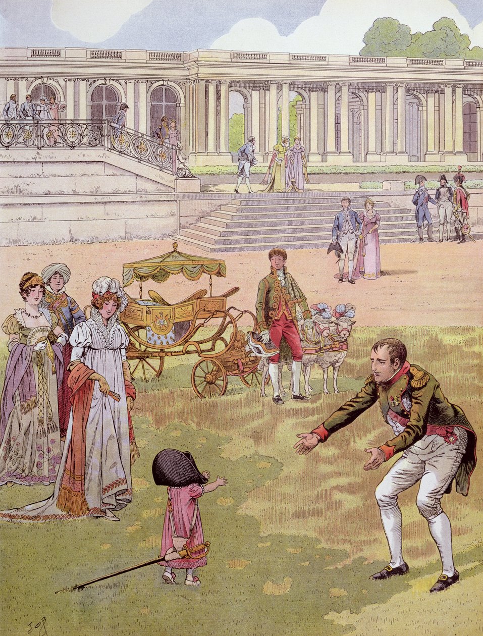 Napoleon Playing with the King of Rome, illustration from 'Bonaparte ...