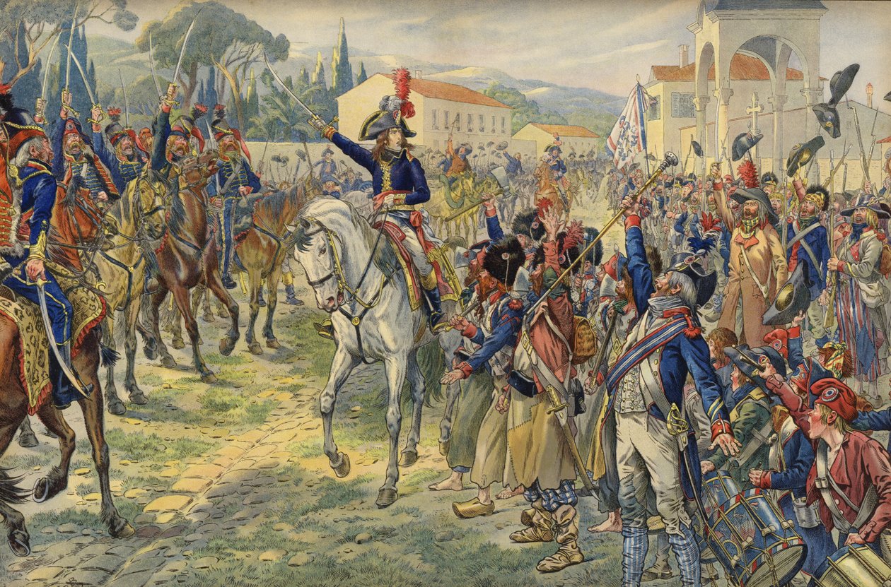 Napoleon Bonaparte on his arrival in the occupied city of Nice