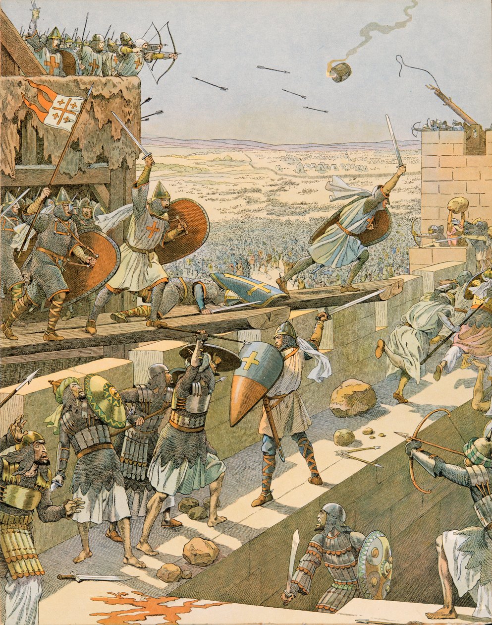 History of Belgium: Englebert and Lietaud de Tournai Storming Jerusalem ...