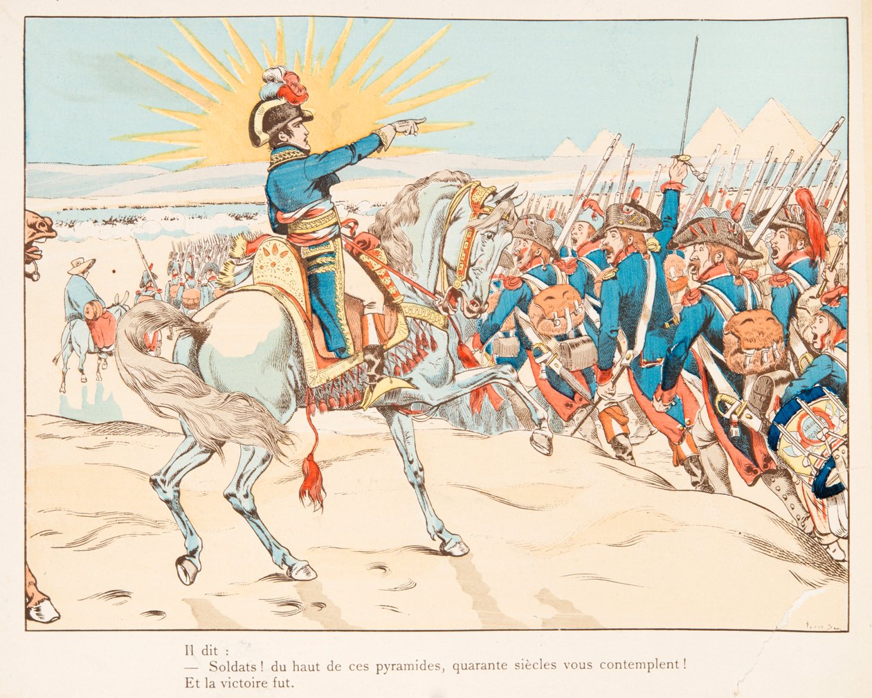 Napoleon Bonaparte at the Battle of the Pyramids in 1798