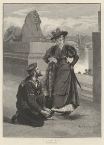 A Boulogne Fisherwoman by Davidson Knowles: Fine art print