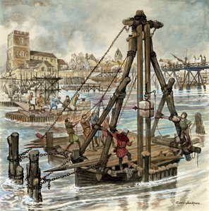 Building of Old London Bridge by Peter Jackson