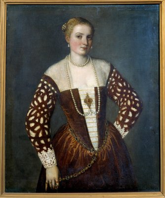 Portrait of a Venetian woman. Painting by Paolo Veronese (1528-1588)