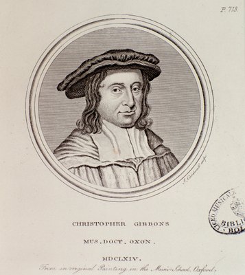 Portrait of Christopher Gibbons (1615-1676) british composer