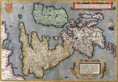 A Map of Great Britain, 1587 by Abraham Ortelius