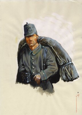 First World War 1914-1918: Austrian jager or hunter with mountain ...