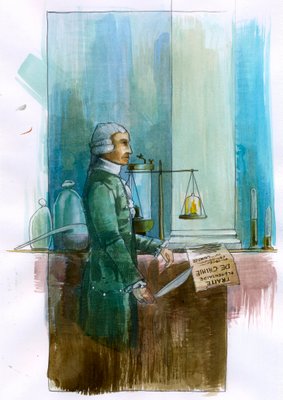 Representation of Antoine Lavoisier (1743-1794) French chemist ...