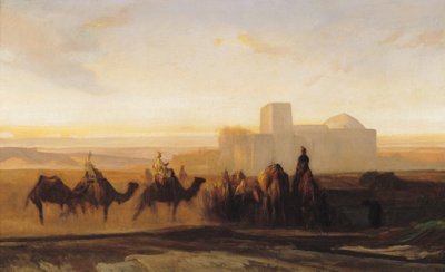The Caravan by Alexandre Gabriel Decamps: Fine art print