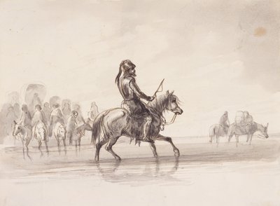 Jim Bridger, in a Suit of English Armour, c.1837 (pen and ink and wash ...