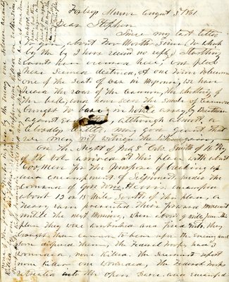 Letter [of Alfred Warner] to Stephen, August 3, 1861