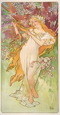 The Seasons: Spring, 1896 by Alphonse Mucha