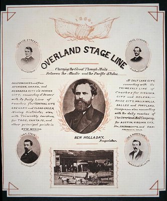 Advertisement for the Overland Stage Line by American School