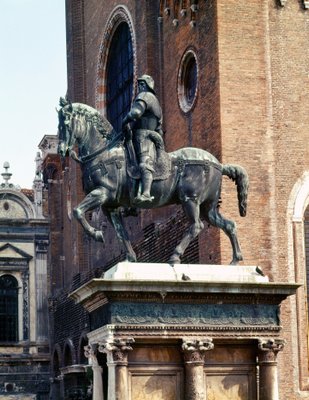 Equestrian statue of the Condottiere Colleoni by Andrea del Verrocchio