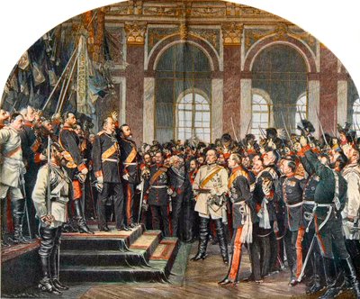 The Proclamation of the German Empire in the Galerie des Glaces at ...