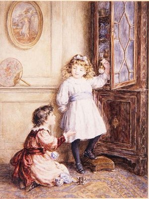 The Corner Cupboard (watercolor) by Caroline Paterson