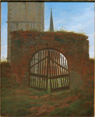 The cemetery gate by Caspar David Friedrich