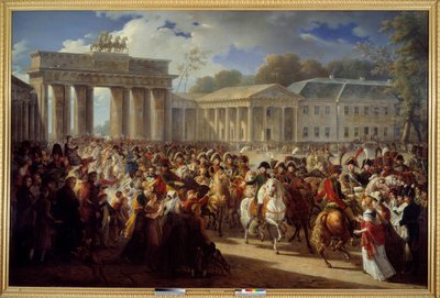 Entry of Napoleon I into Berlin, Leading His Guard Through the ...