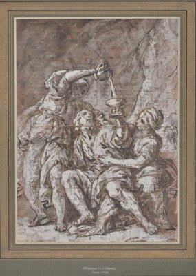 Loth and his daughters (drawing) by Charles Parrocel