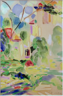 In the garden of Pretzfeld Castle by Curt Herrmann