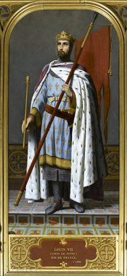 King Louis VII of France by Emile Signol: Fine art print