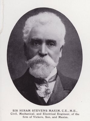 Prominent Men of London: Sir Hiram Stevens Maxim (b/w photo)