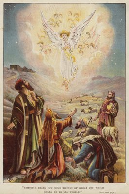 Angel Telling the Shepherds of the Birth of Jesus Christ