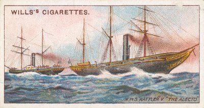 H.M.S. 'Rattler' V 'The Alecto' by English School