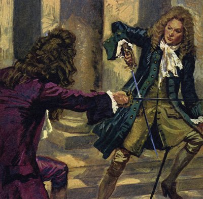 Handel and a composer and singer named Mattheson fought a duel with swords