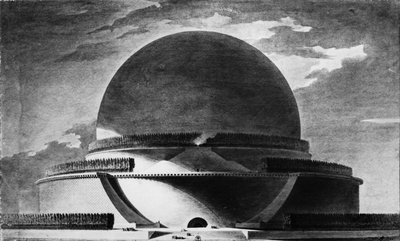 Design for Newtons cenotaph, 1764 (bw photo)