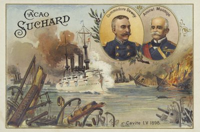 Commodore George Dewey and Admiral Patricio Montojo, Battle of Manila ...