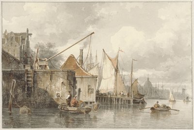Boats at a quay by Everhardus Koster: Buy fine art print