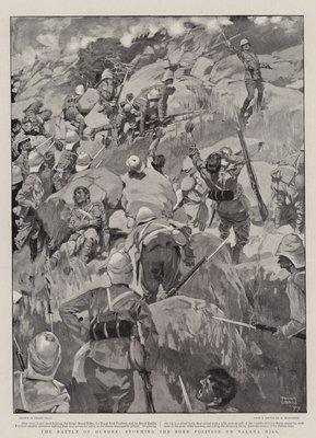 The Battle of Dundee, storming the Boer Position on Talana Hill