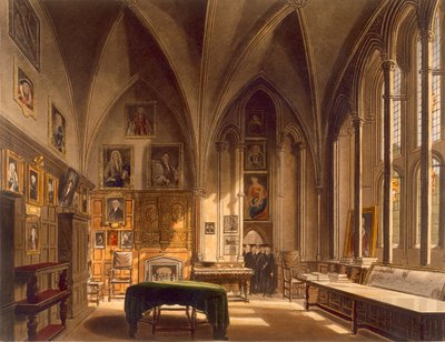 Interior of the Chapter House, illustration from the 'History of Oxford ...