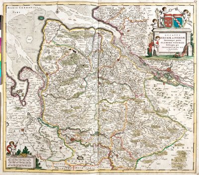 Map of the Duchy of Bremen and Verden, Germany