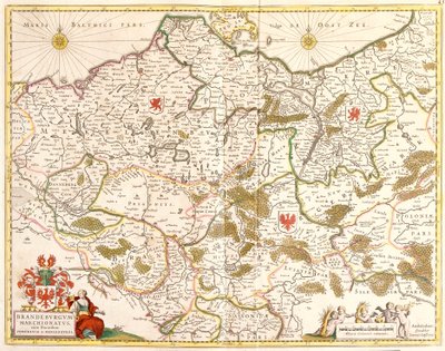 Map of the Margraviate of Brandenburg (Germany)