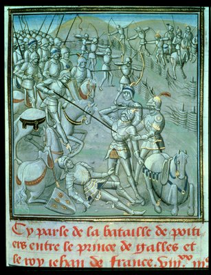 Battle of Poitiers, depicting the Prince of Wales and King Jean of France