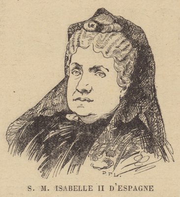 Queen Isabella II of Spain by French School