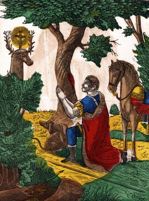 Saint Hubert. Image of Epinal, first half of the 19th century